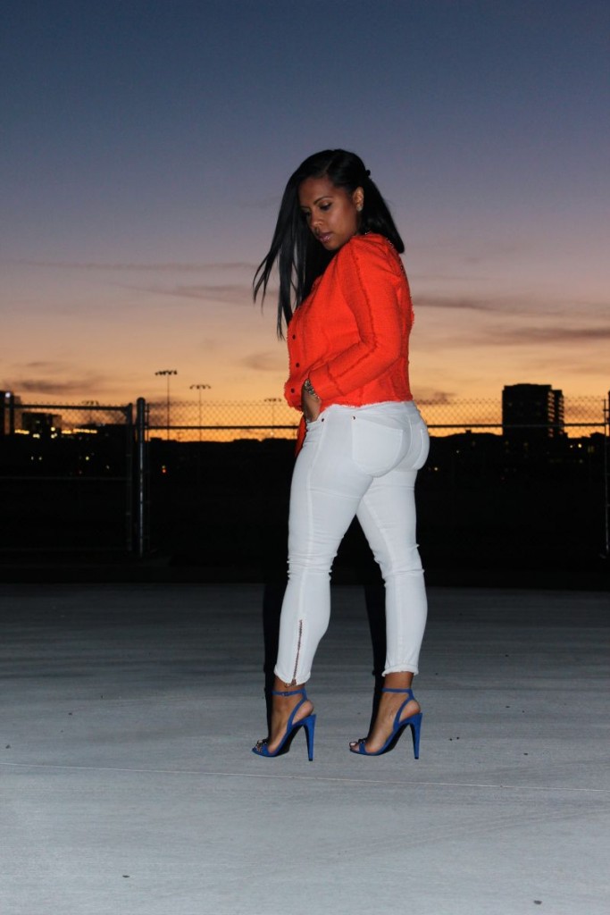 Orange Chanel inspired Tweed jacket – Major Must Haves